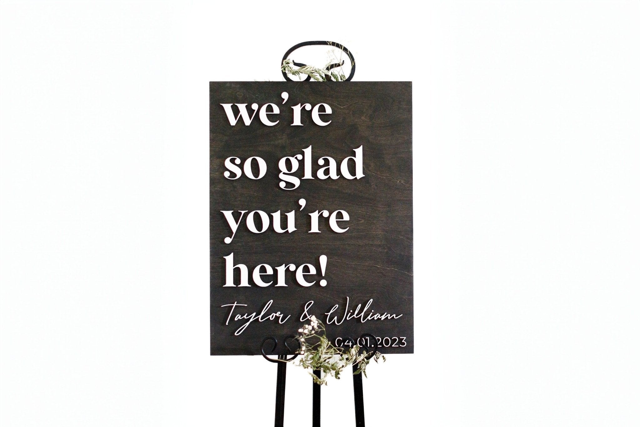 TAYLOR & WILLIAM WEDDING WELCOME SIGN – Small Town Timbers